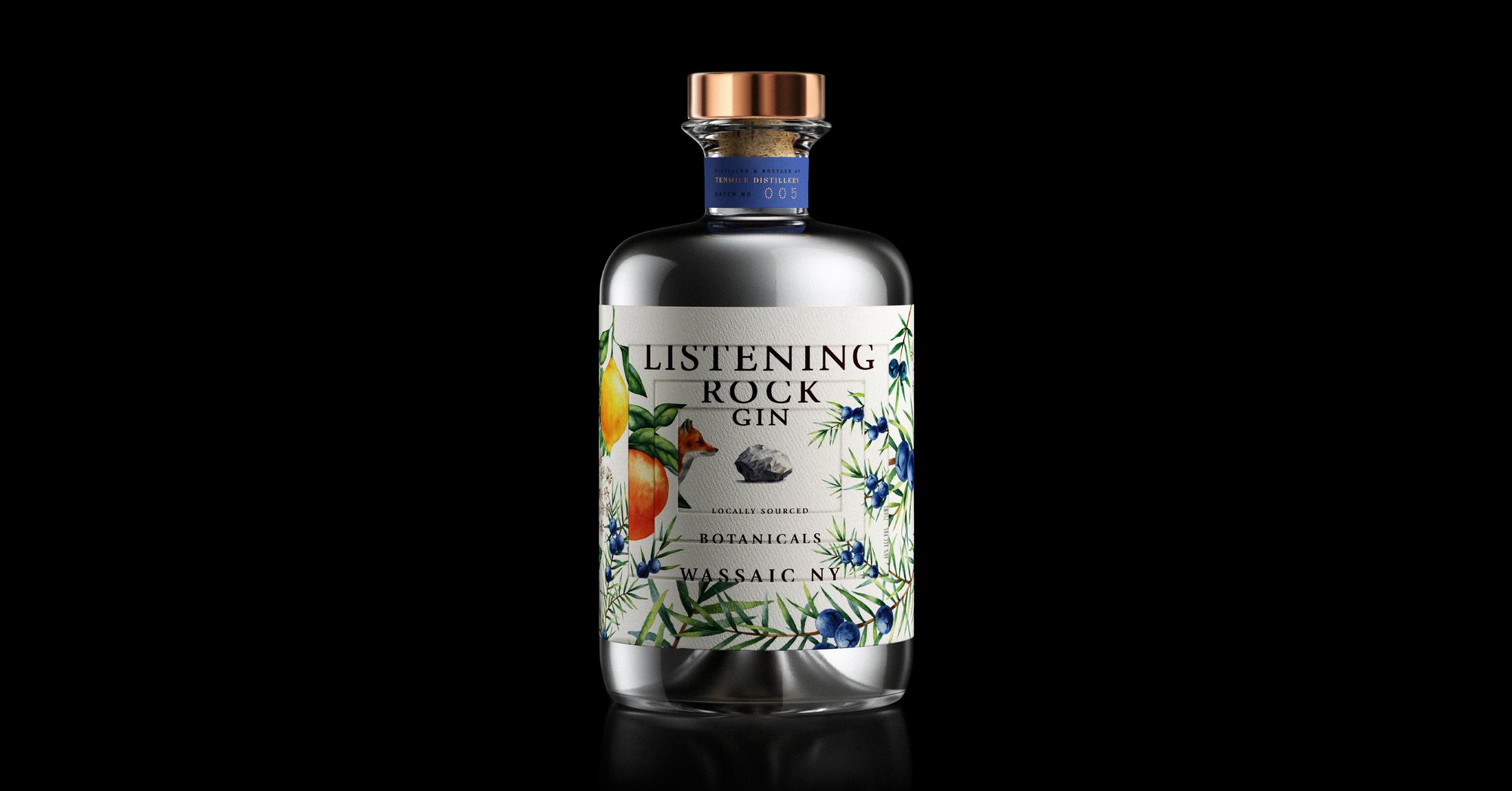 Listening Rock Gin packaging and branding by Stranger & Stranger ...
