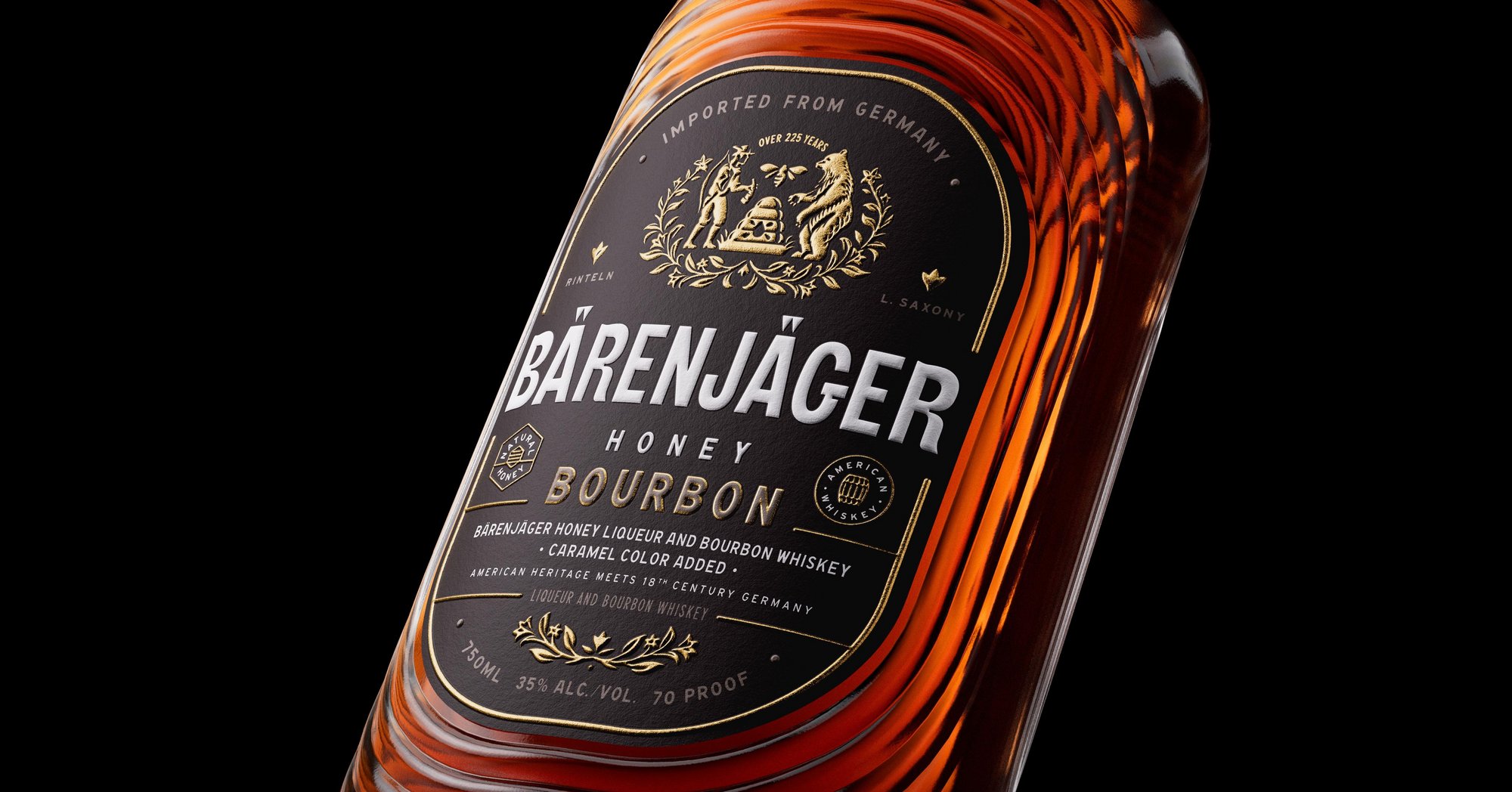 Bärenjäger Honey Liqueur & Bourbon packaging and branding by Stranger ...