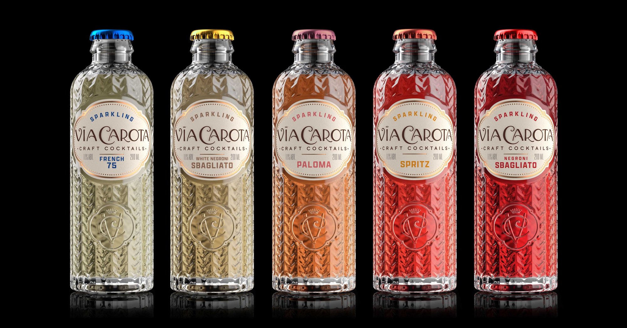 Via Carota Sparkling Cocktails packaging and branding by Stranger ...